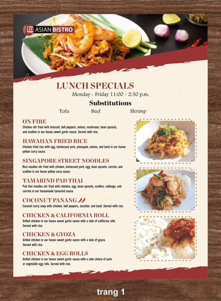 Lee Bistro Menu – Lee Bistro Lynden Best Restaurant